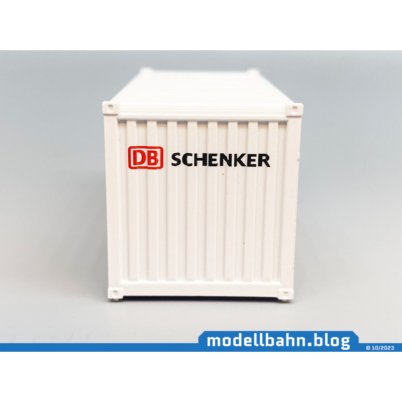 Weißer 20ft Container "DB Schenker" in 1:87 (H0)