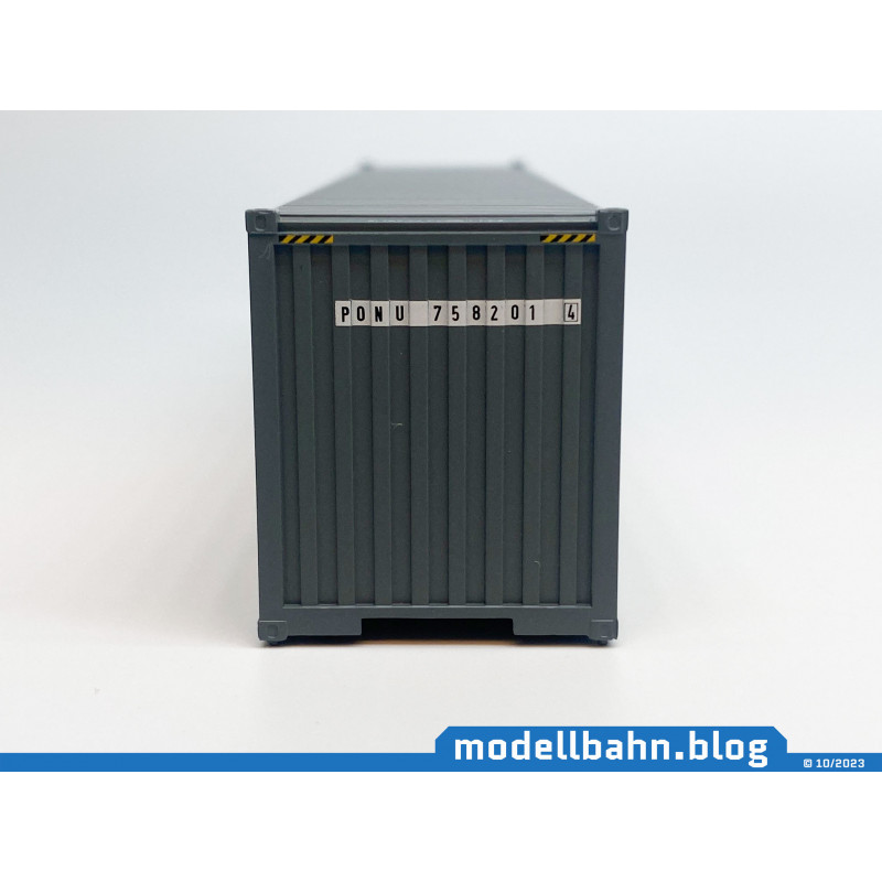 Grey colored 40ft Container "P&O Nedlloyd" in 1:87 (H0)